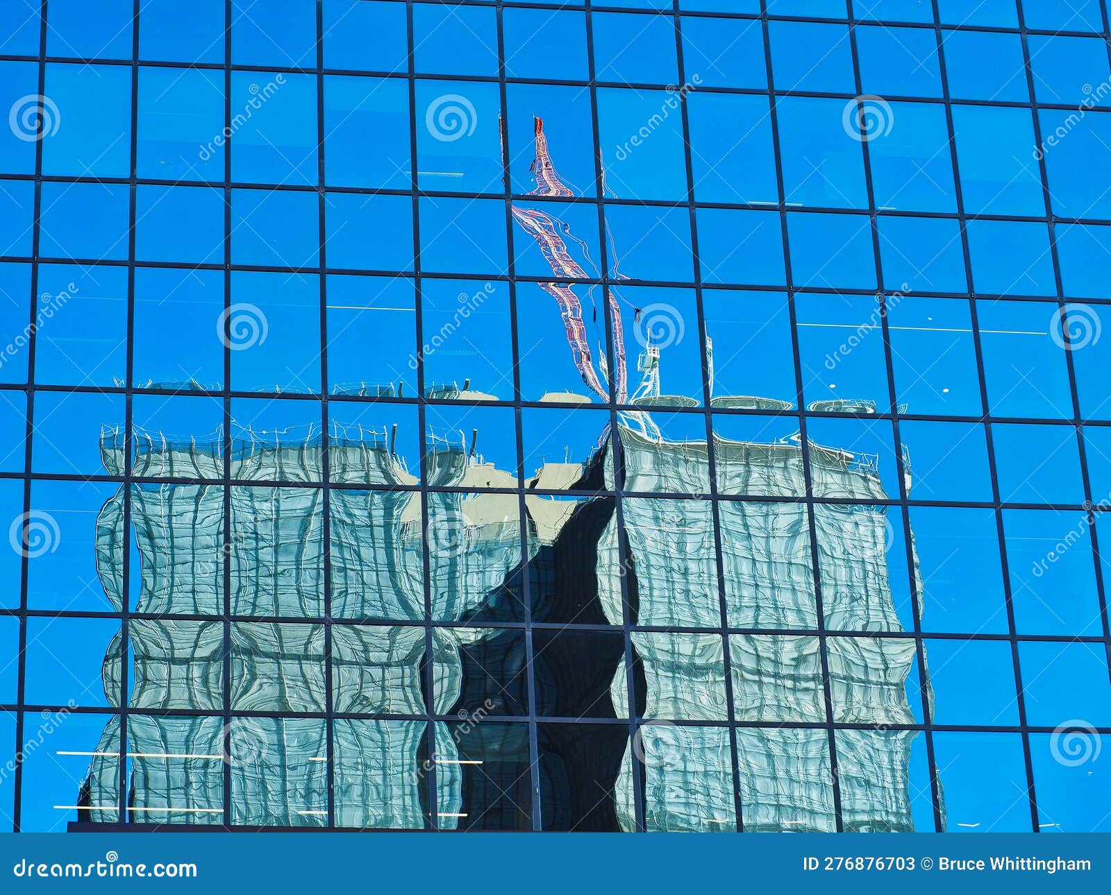 Skyscraper Reflections in Glass Windows, Distorted Image Stock Image ...