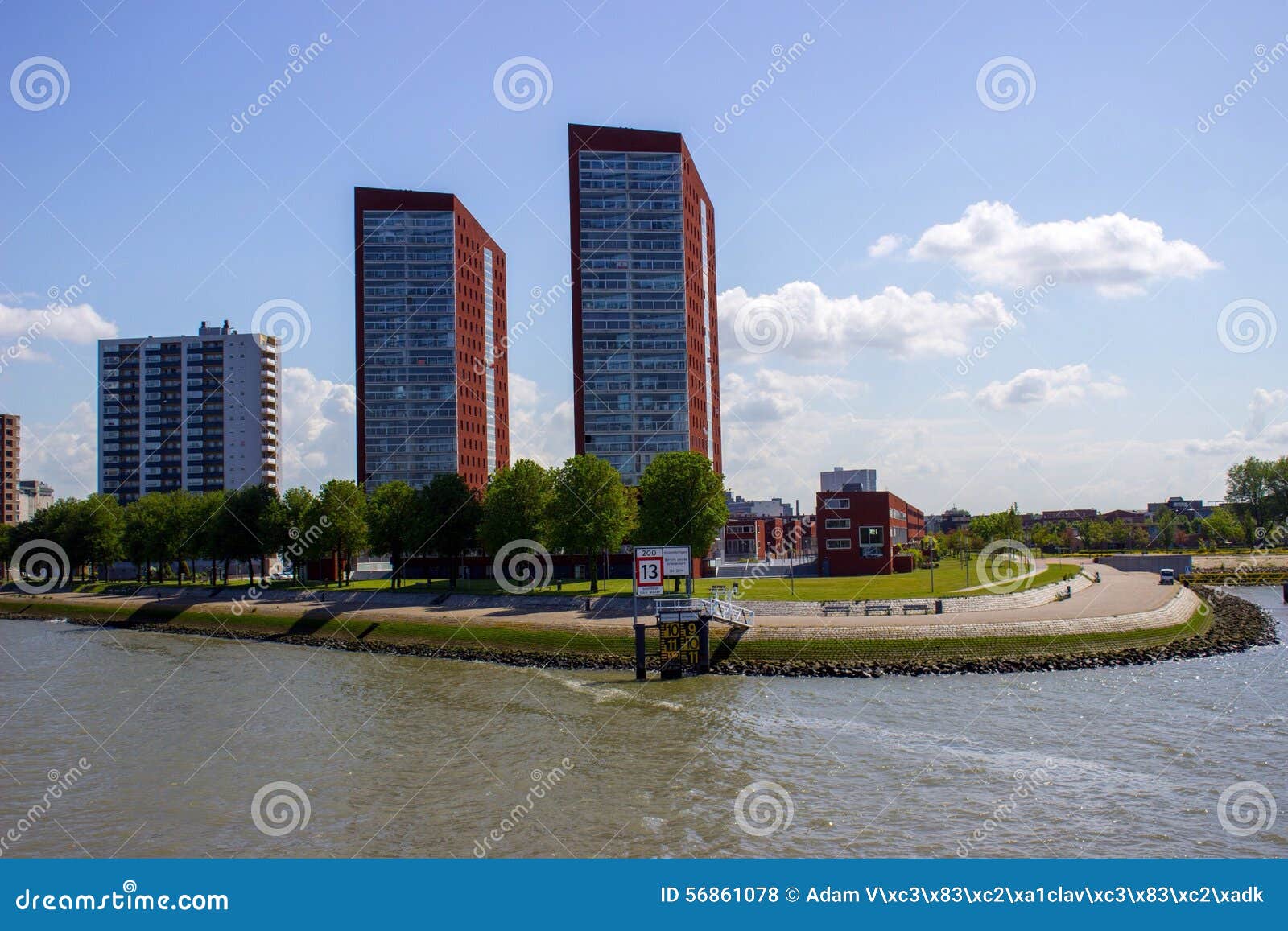 Skyscraper in Rotterdam editorial stock photo. Image of building - 56861078