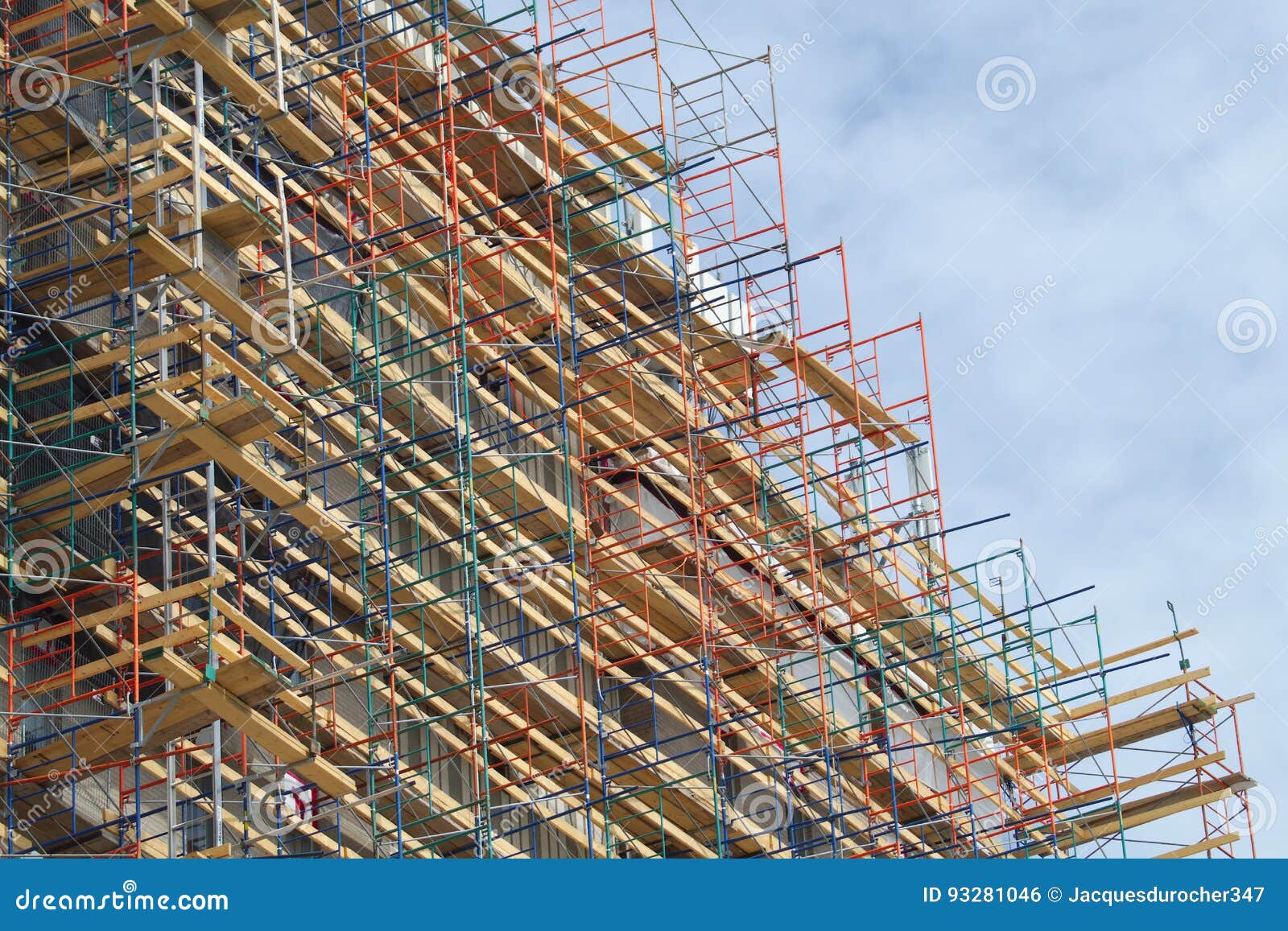 Skyscraper Scaffold Building Construction Site Renovation High Facade ...