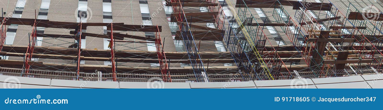 Skyscraper Scaffold Building Construction Site Renovation High Facade ...