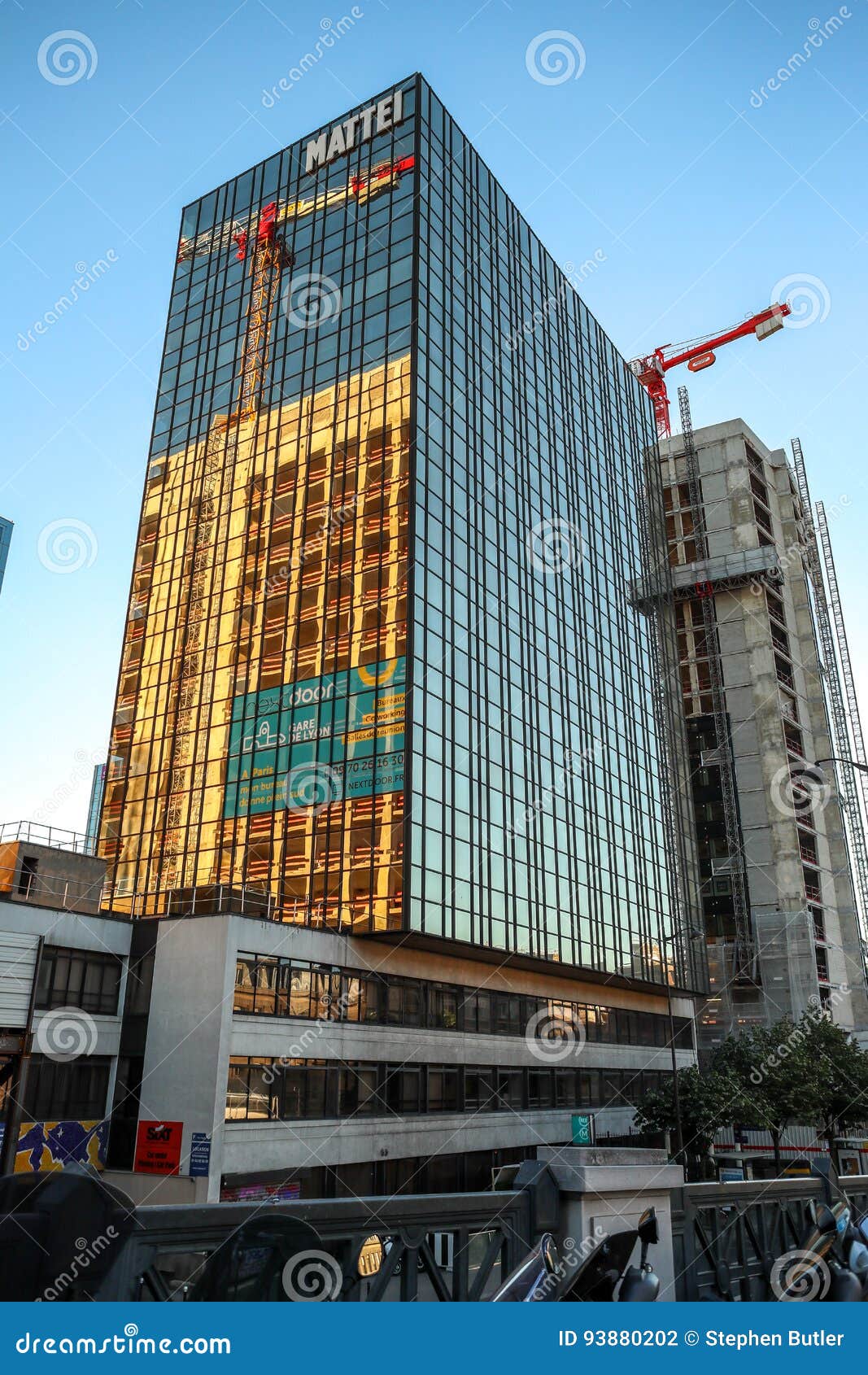 Skyscraper in the Sunlight in Paris Editorial Photography - Image of ...