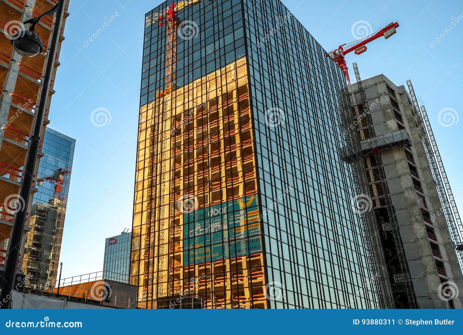 Skyscraper in the Sunlight in Paris Editorial Photo - Image of ...