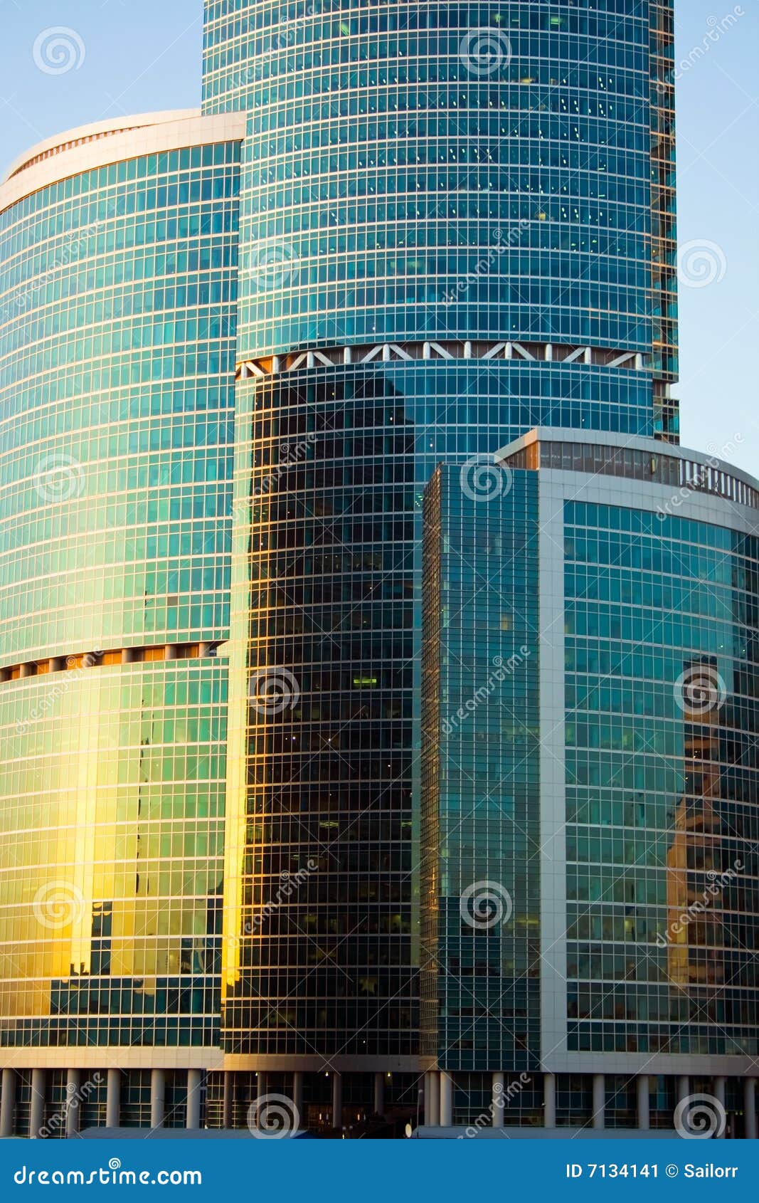 Skyscraper at sunset stock image. Image of block, apartment - 7134141
