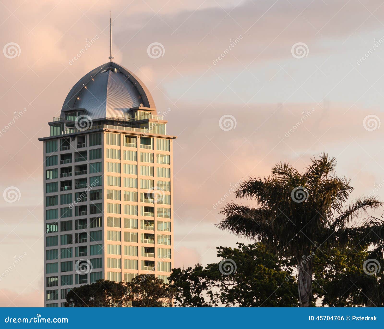 Skyscraper at sunset stock photo. Image of dusk, tops - 45704766