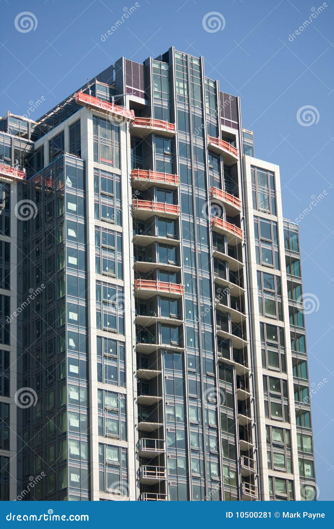 Skyscraper Tall Modern Building, Curved Concrete Structure, Vertical ...