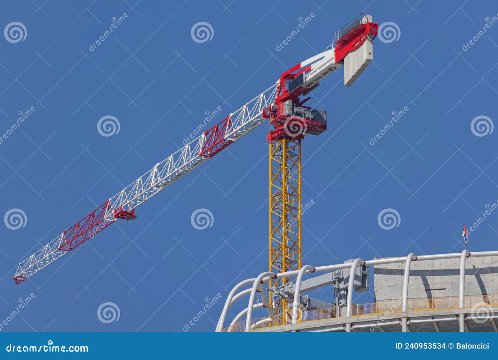 Skyscraper Top Crane stock photo. Image of skyscraper - 240953534