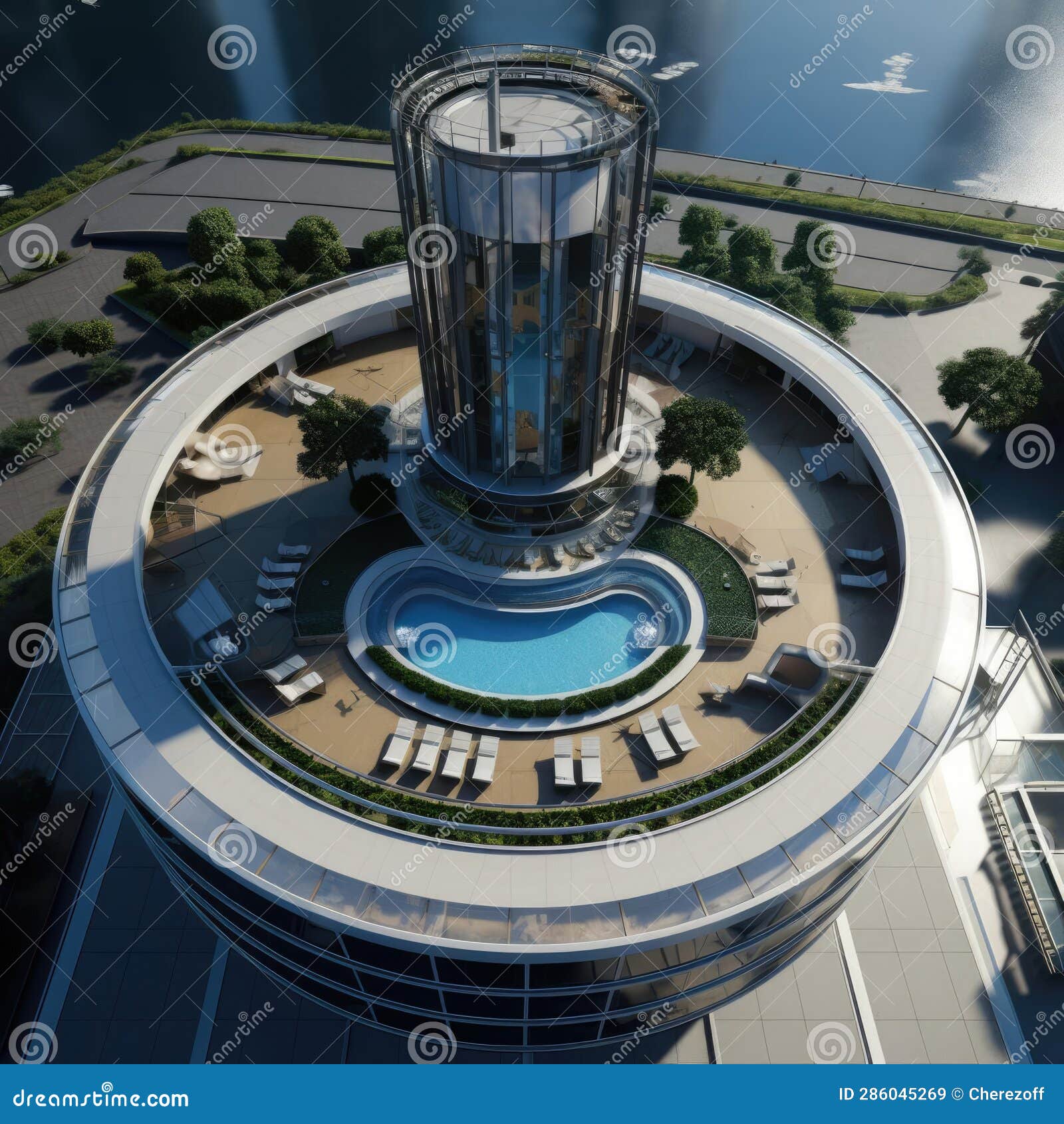 Skyscraper Top View, New Technologies Stock Image - Image of ...