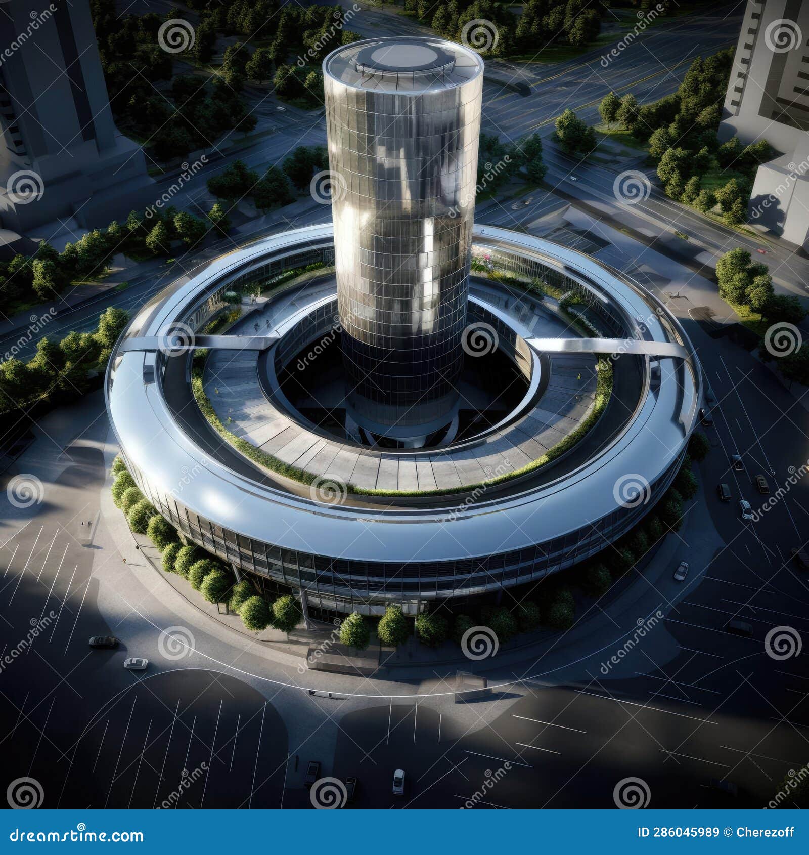 Skyscraper Top View, New Technologies Stock Image - Image of center ...