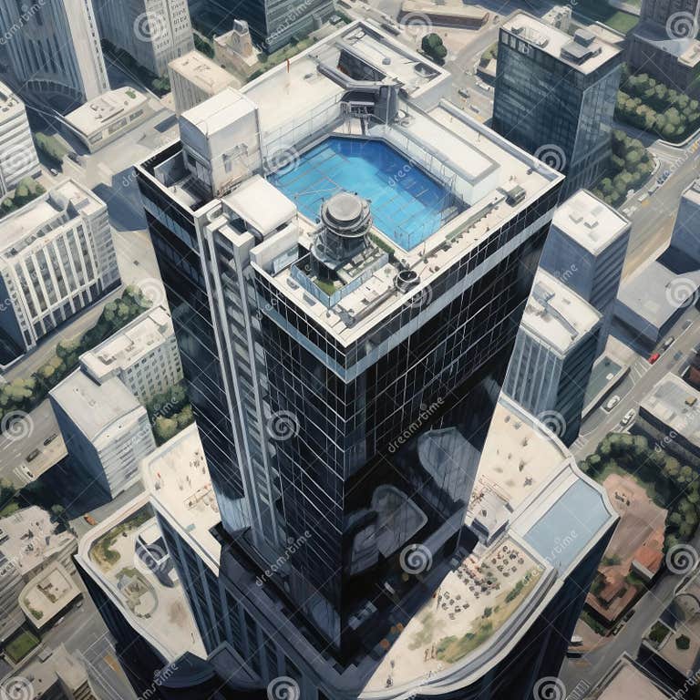 Skyscraper Top View, New Technologies Stock Photo - Image of skyline ...