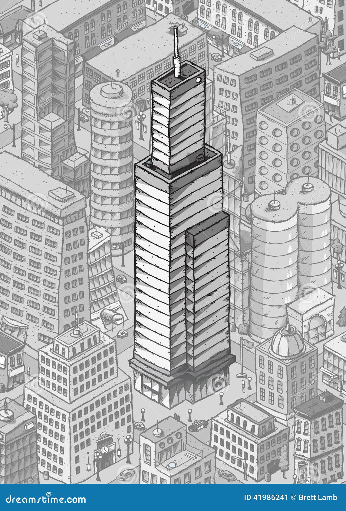 Skyscraper Tower stock illustration. Illustration of backdrop - 41986241