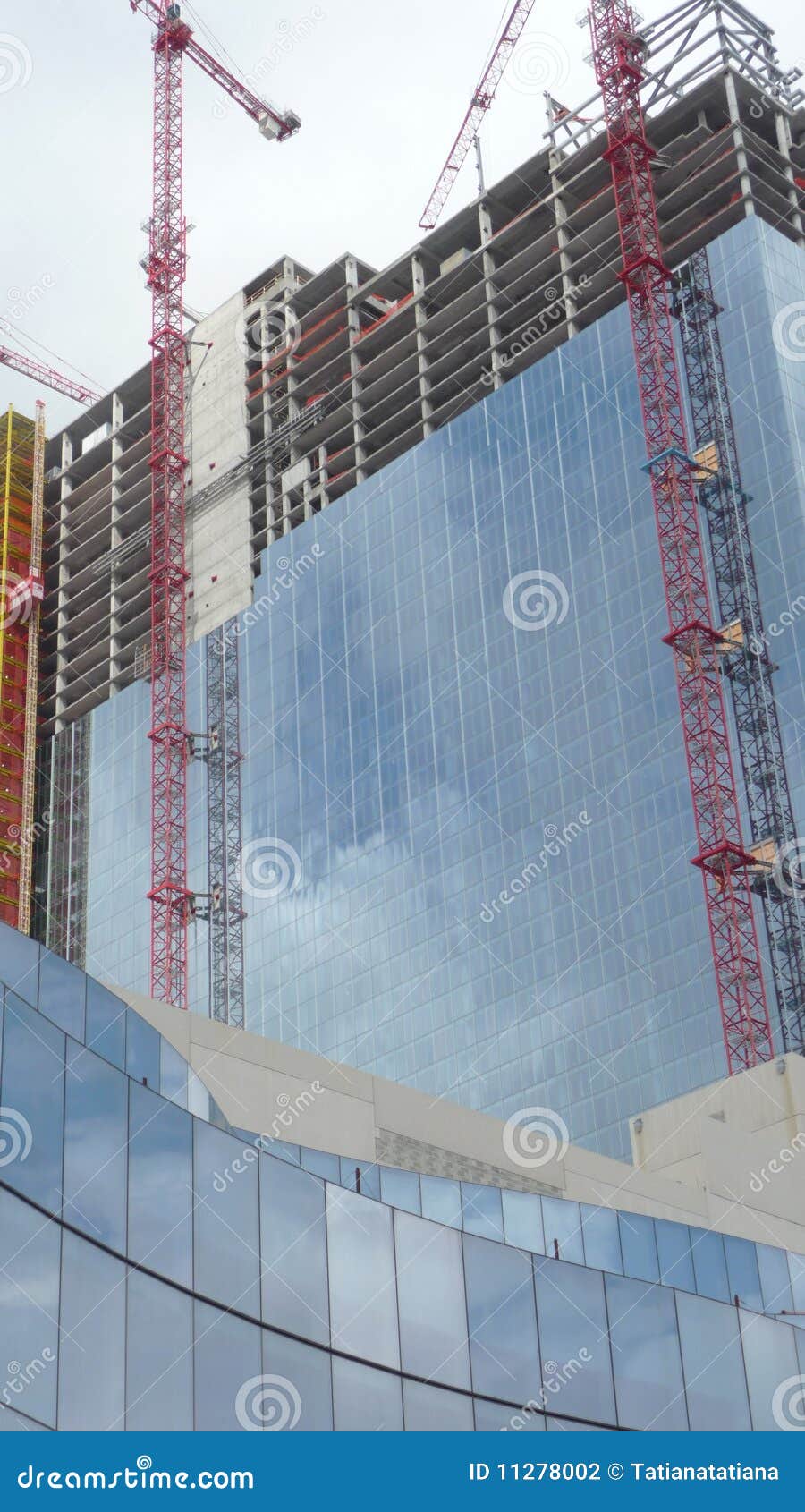 Skyscraper Under Construction Stock Photo - Image of latticed ...