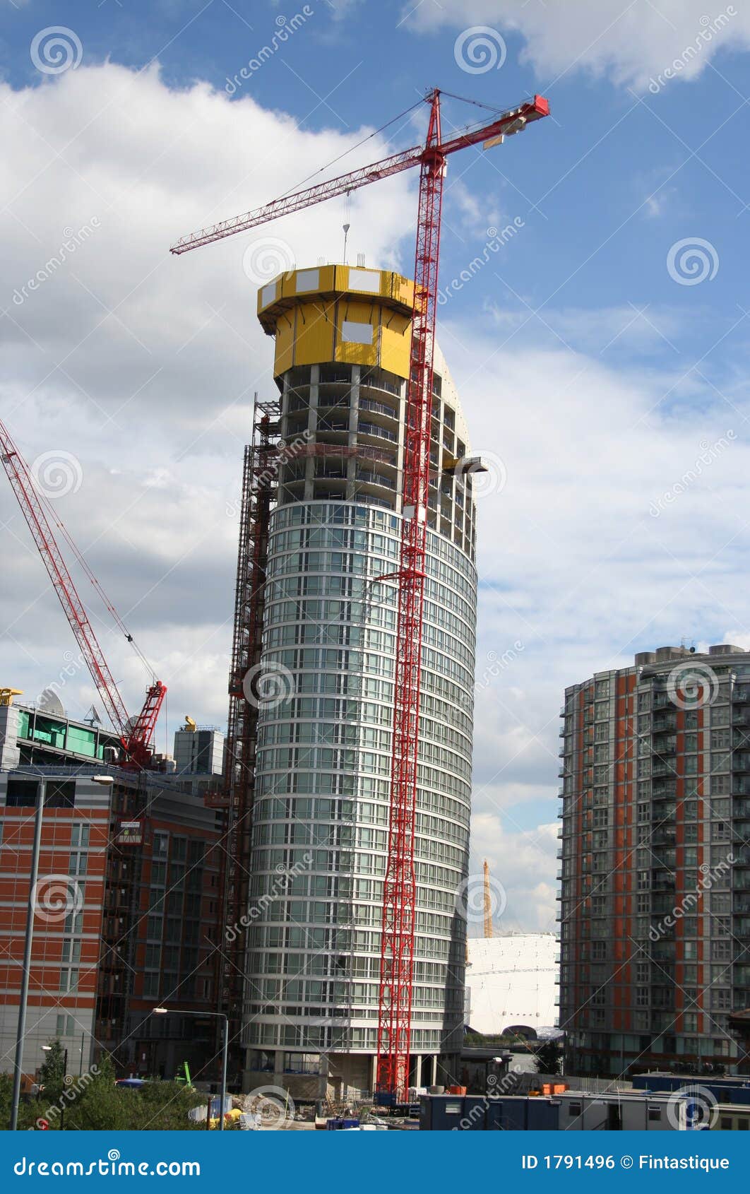 Skyscraper Under Construction Stock Photo - Image of crane ...