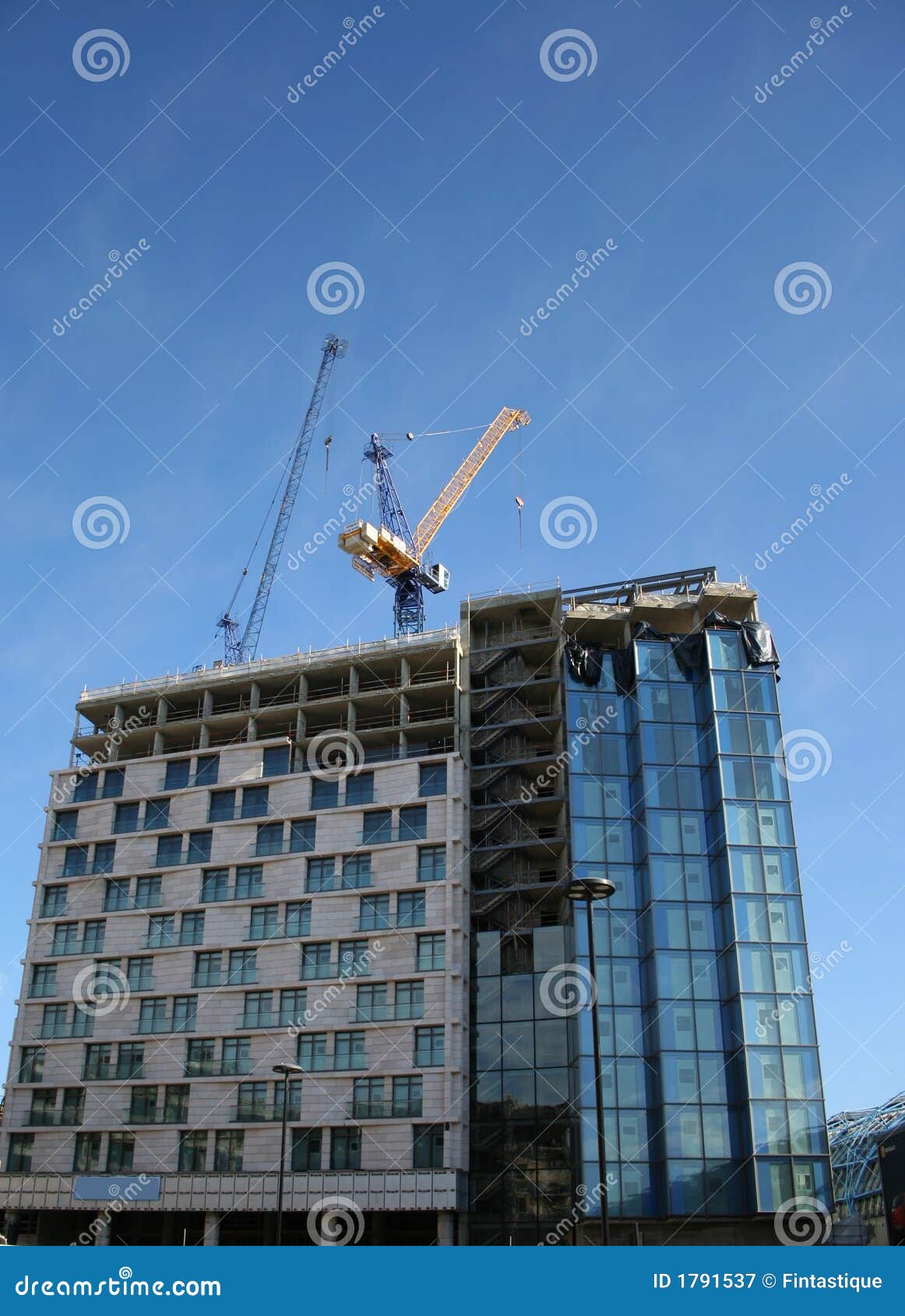 Skyscraper Under Construction Stock Image - Image of site, load: 1791537