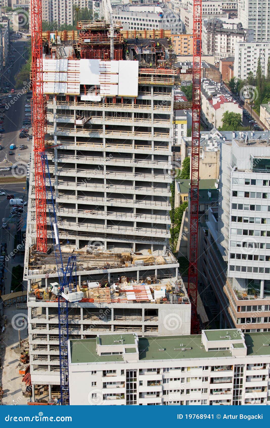 Skyscraper Under Construction Stock Image - Image of urban, poland ...