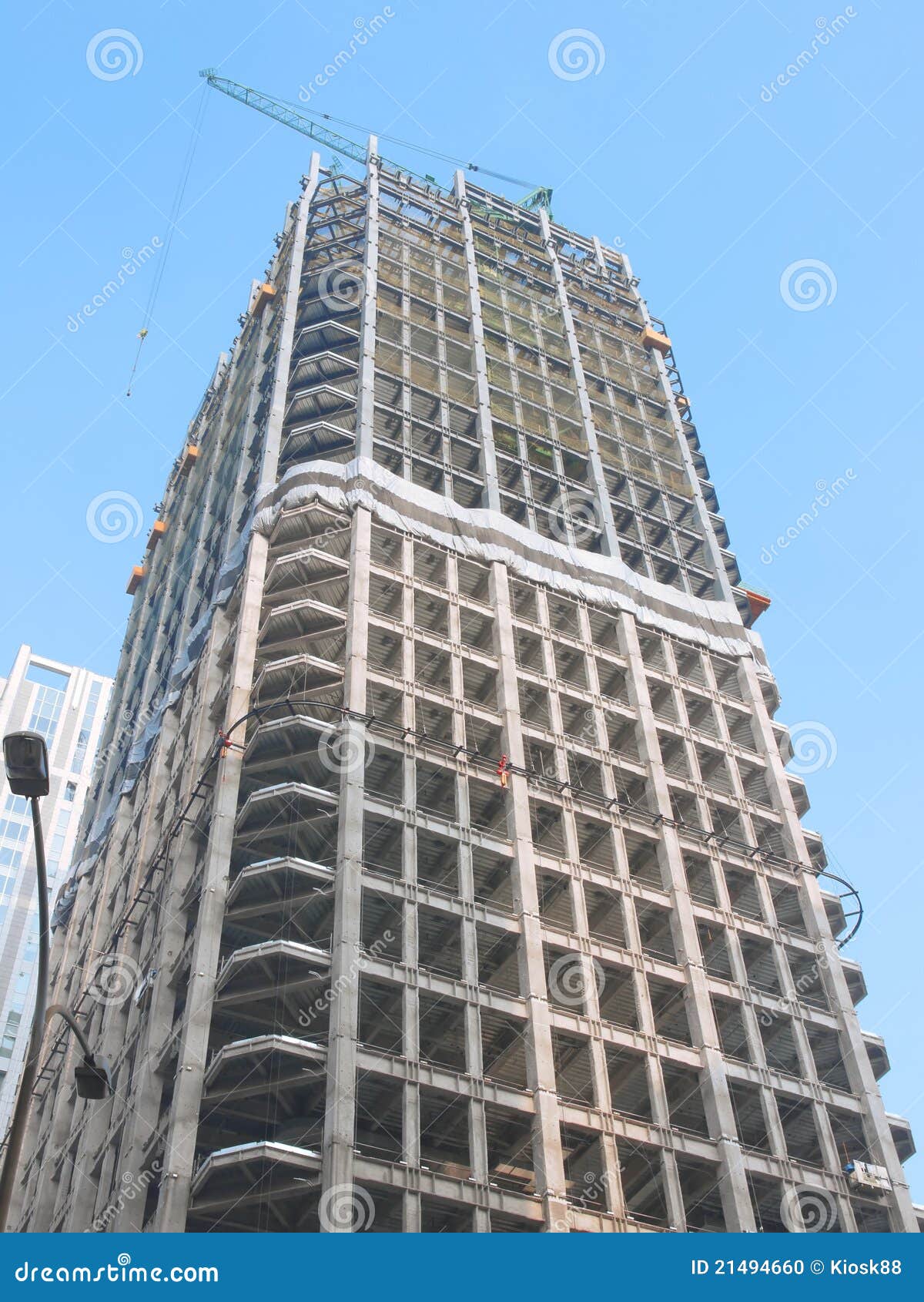 Skyscraper Under Construction Stock Photo - Image of engineering ...