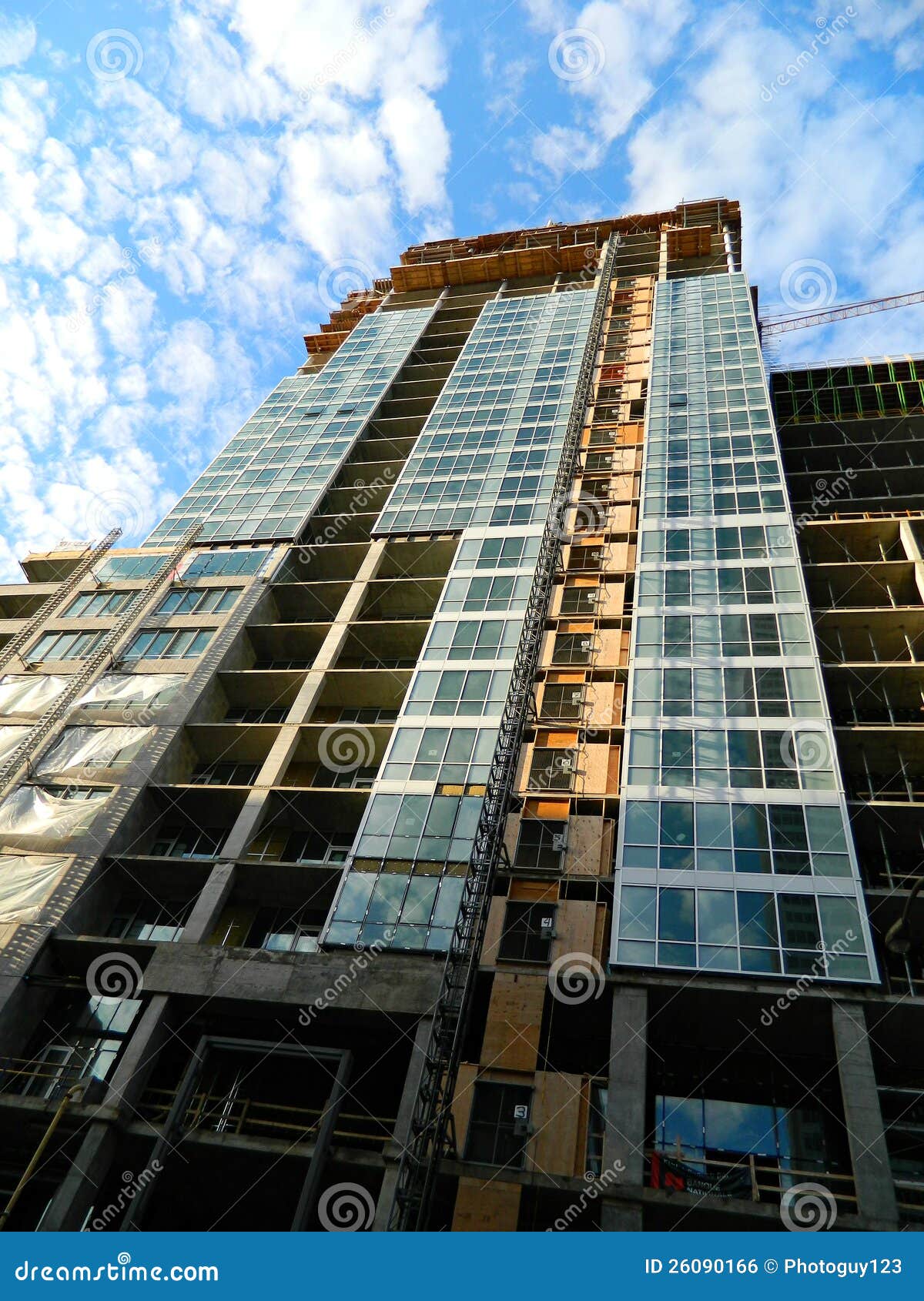 Skyscraper Under Construction Stock Photo - Image of architectural ...