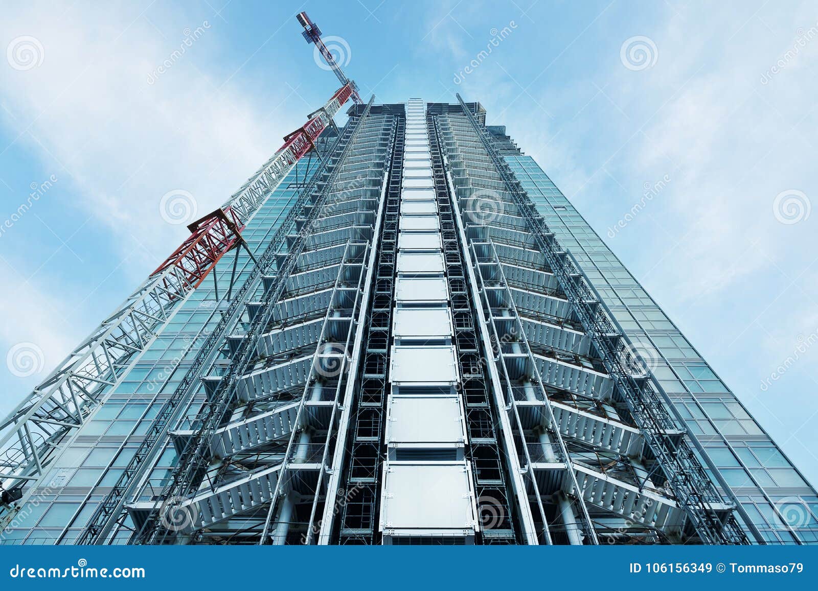 Skyscraper Under Construction Stock Image - Image of tall, exterior: 106156349