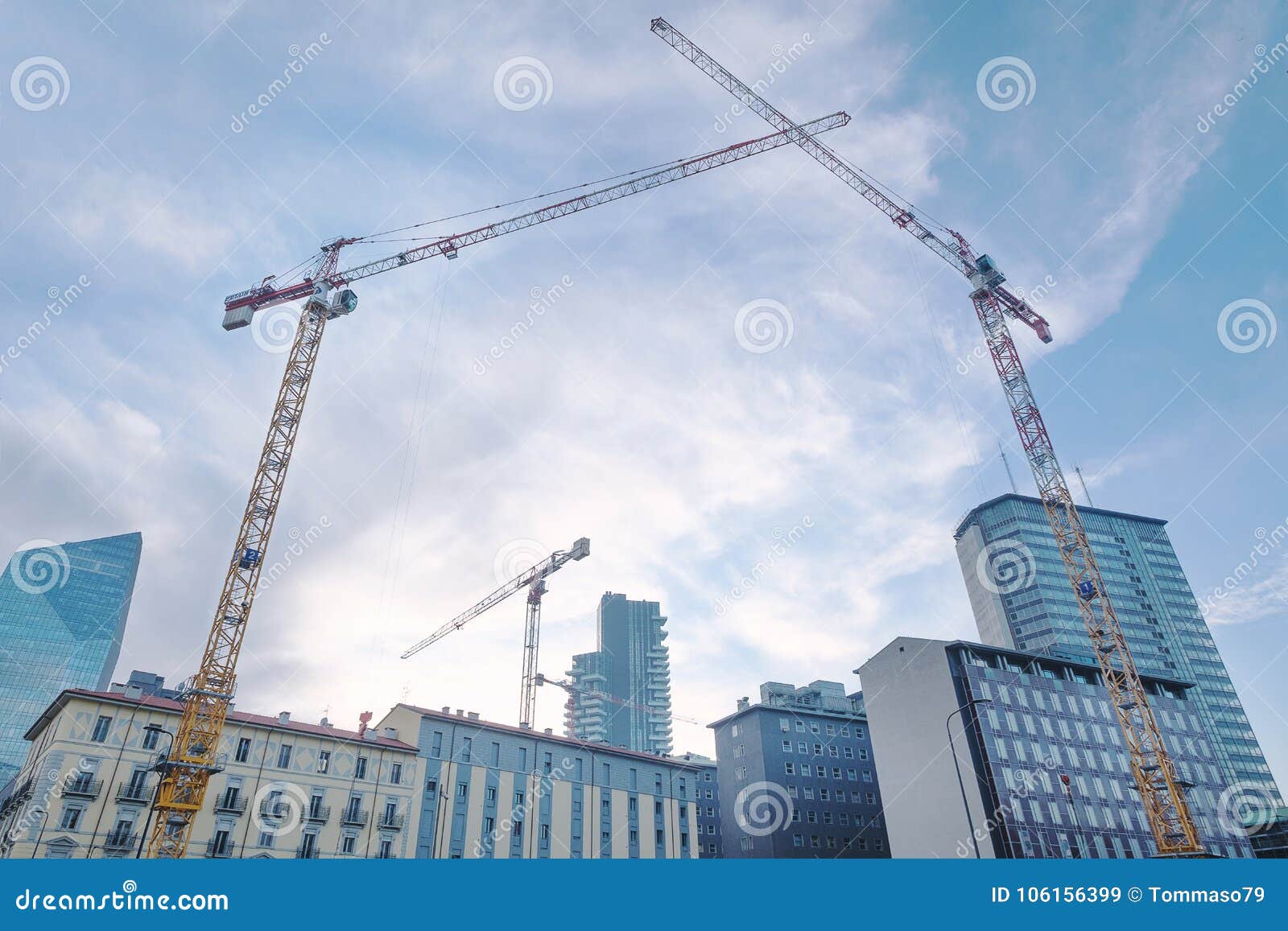 Skyscraper Under Construction Stock Image - Image of development ...