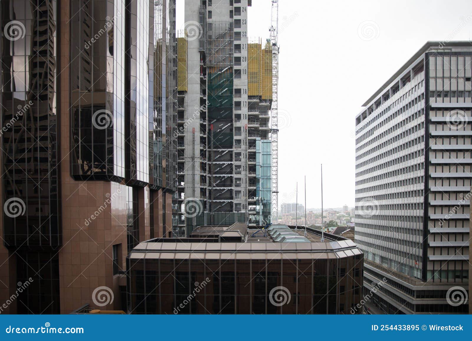 Skyscraper Under Construction in the Downtown Core of Calgary, Alberta ...
