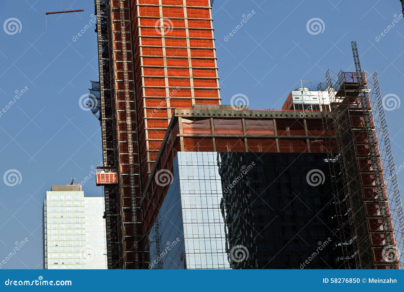 Skyscraper Under Construction Stock Photo - Image of tower, america ...