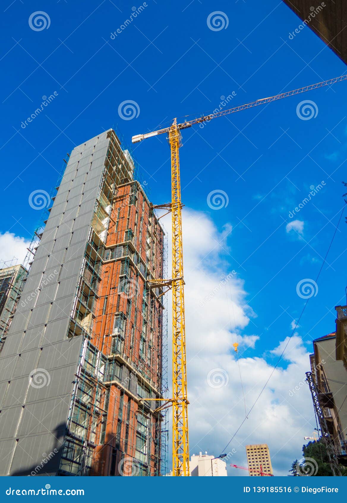 Skyscraper Under Construction Editorial Photo - Image of east ...