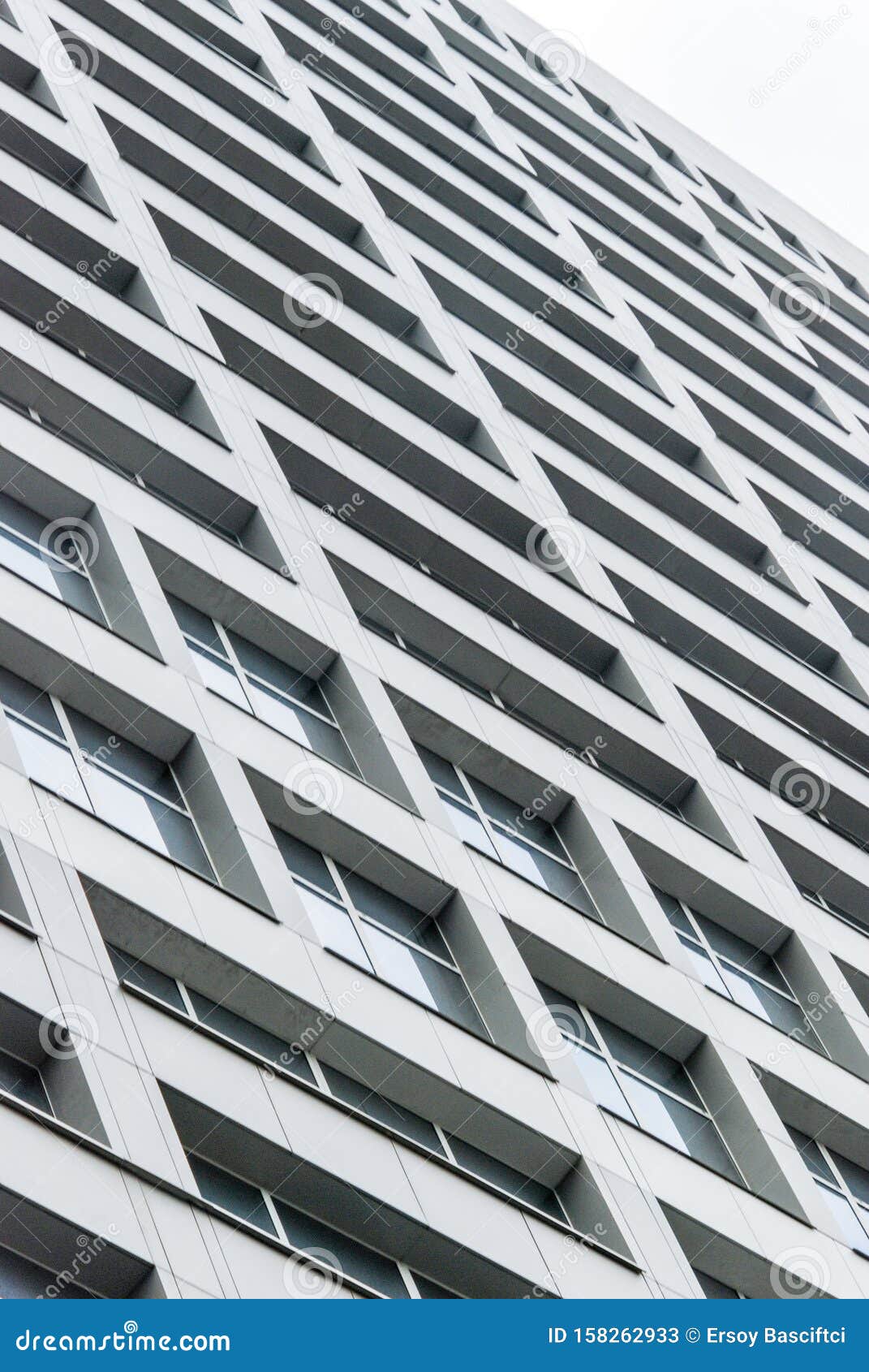 Skyscraper, Walls of a High-rise Building with Windows Pattern Stock ...