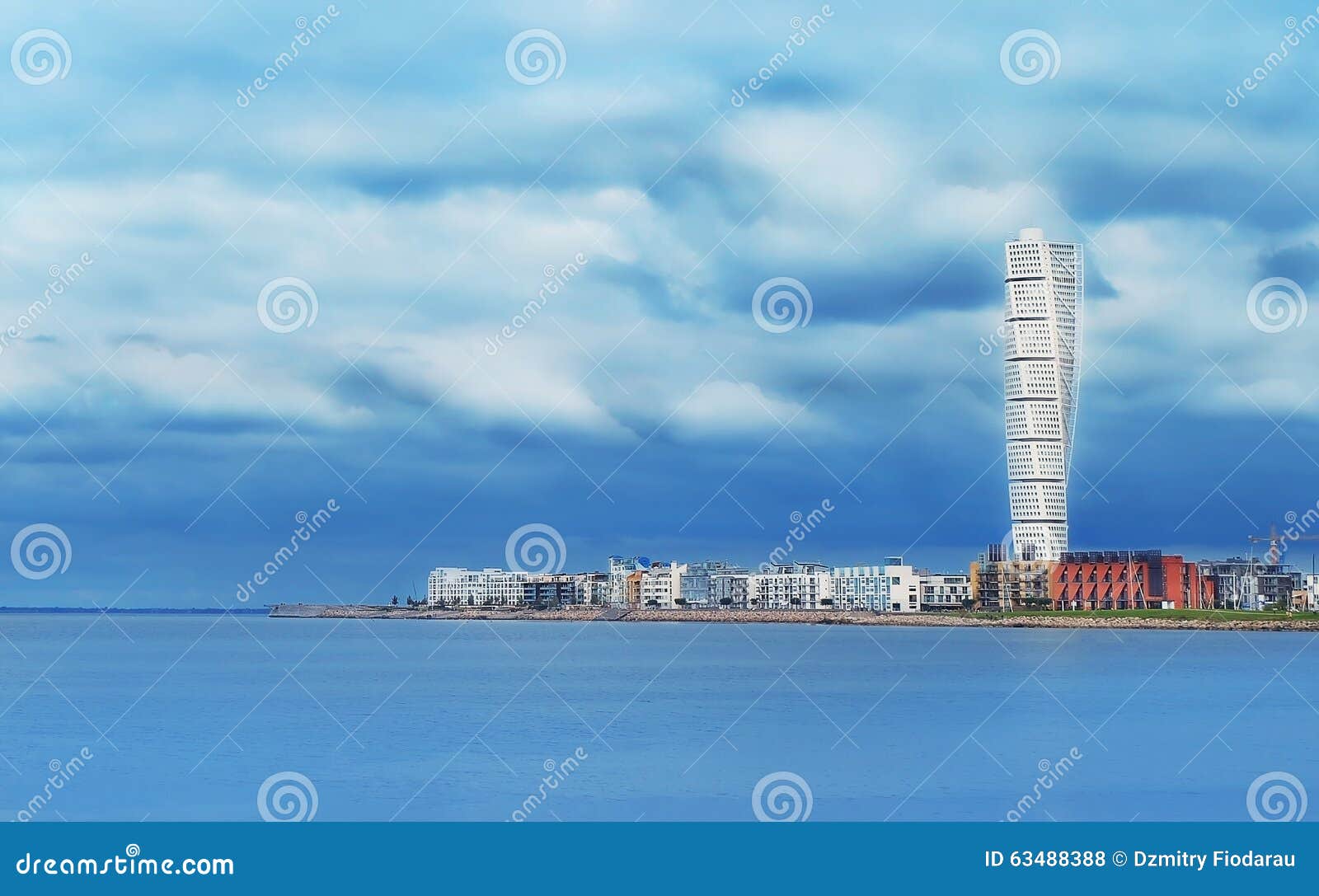 Skyscraper on the Waterfront in Copenhagen Stock Photo - Image of city ...