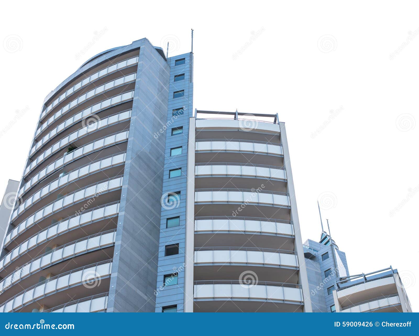 Skyscraper on White Background Stock Photo - Image of house, glass ...