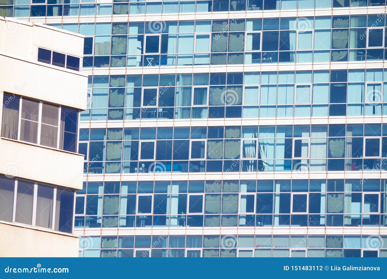 Skyscraper Windows Close Up Stock Photo - Image of wall, color: 151483112