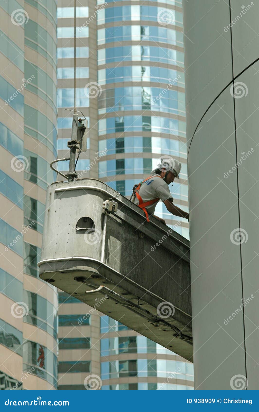 Skyscraper Worker2 stock image. Image of building, trolly - 938909