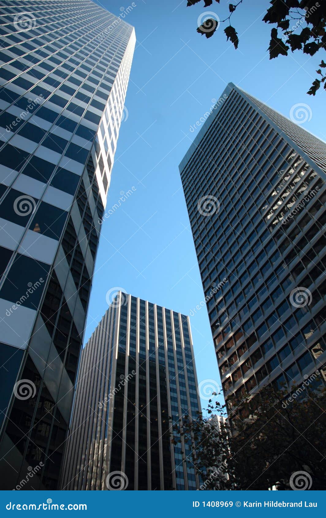 Skyscrapers stock image. Image of office, flat, design - 1408969