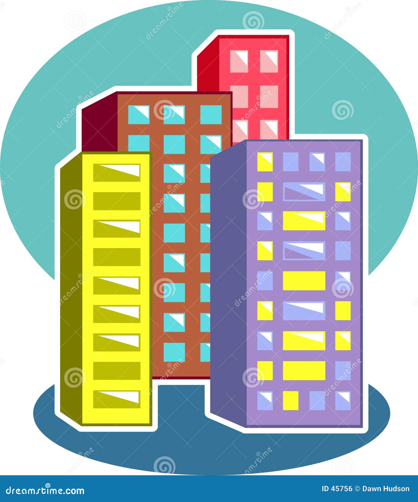 2d Cartoon Skyscraper