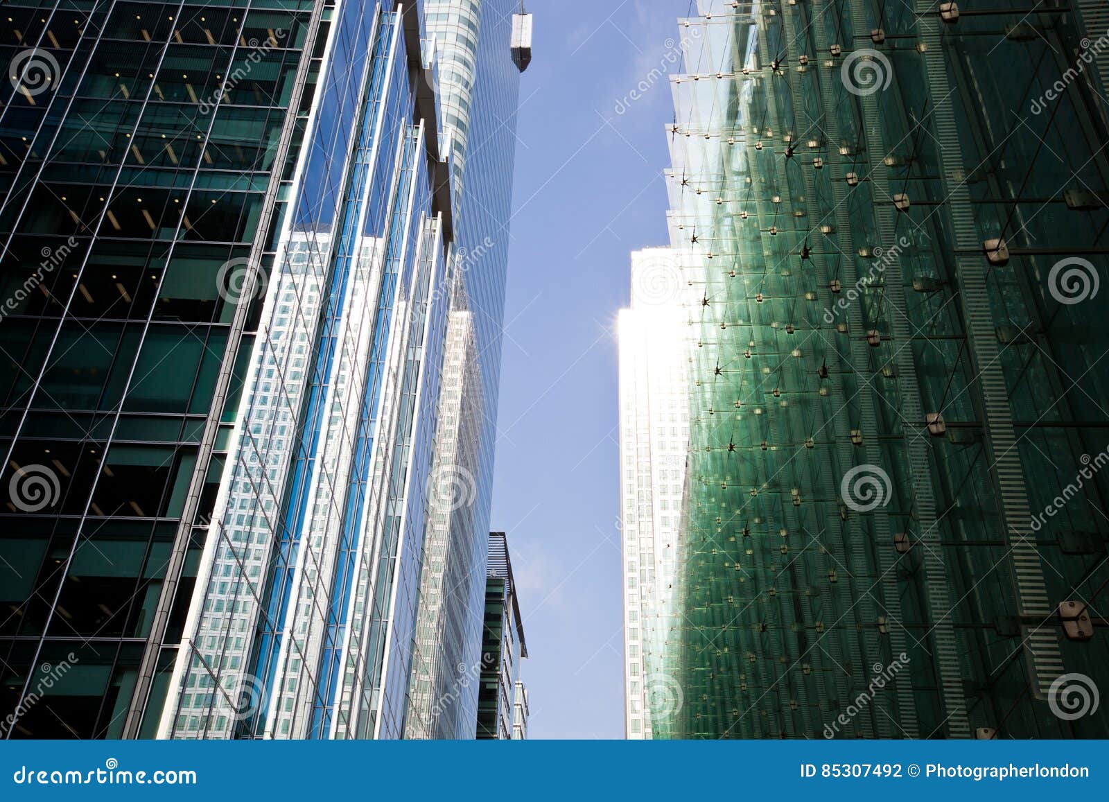 Skyscrapers from below stock photo. Image of modern, architecture ...