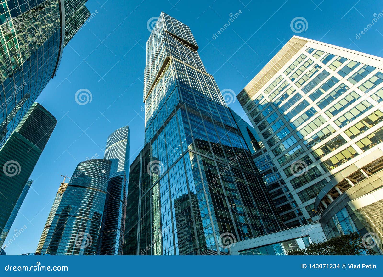 Skyscrapers bottom up view stock photo. Image of city - 143071234