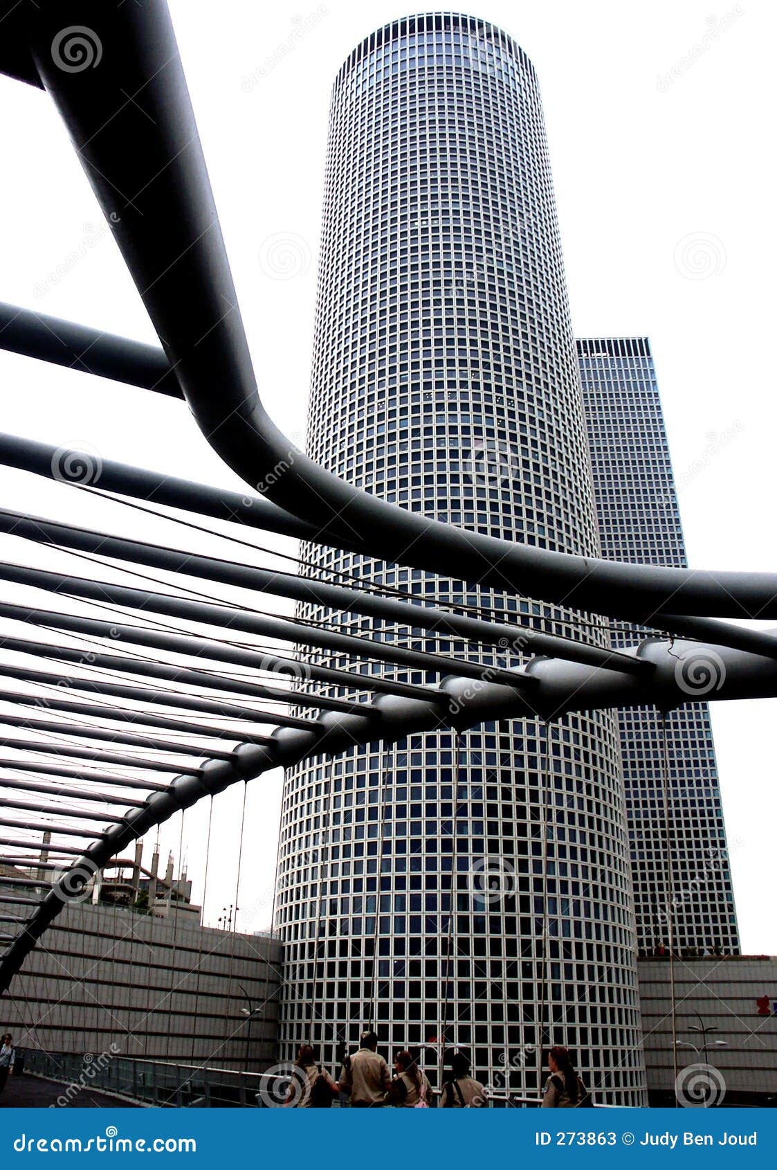 Skyscrapers and bridge stock image. Image of modern, bridge - 273863