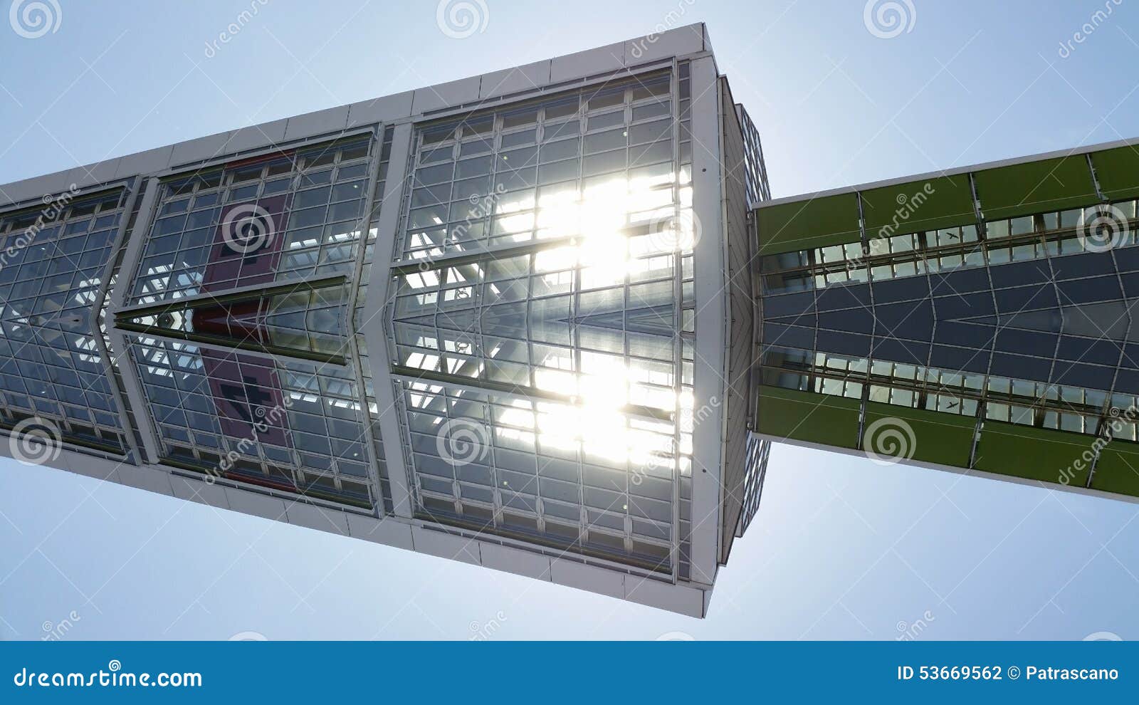 Skyscrapers Building Mirror Effect View in Frankfurt Germany ...