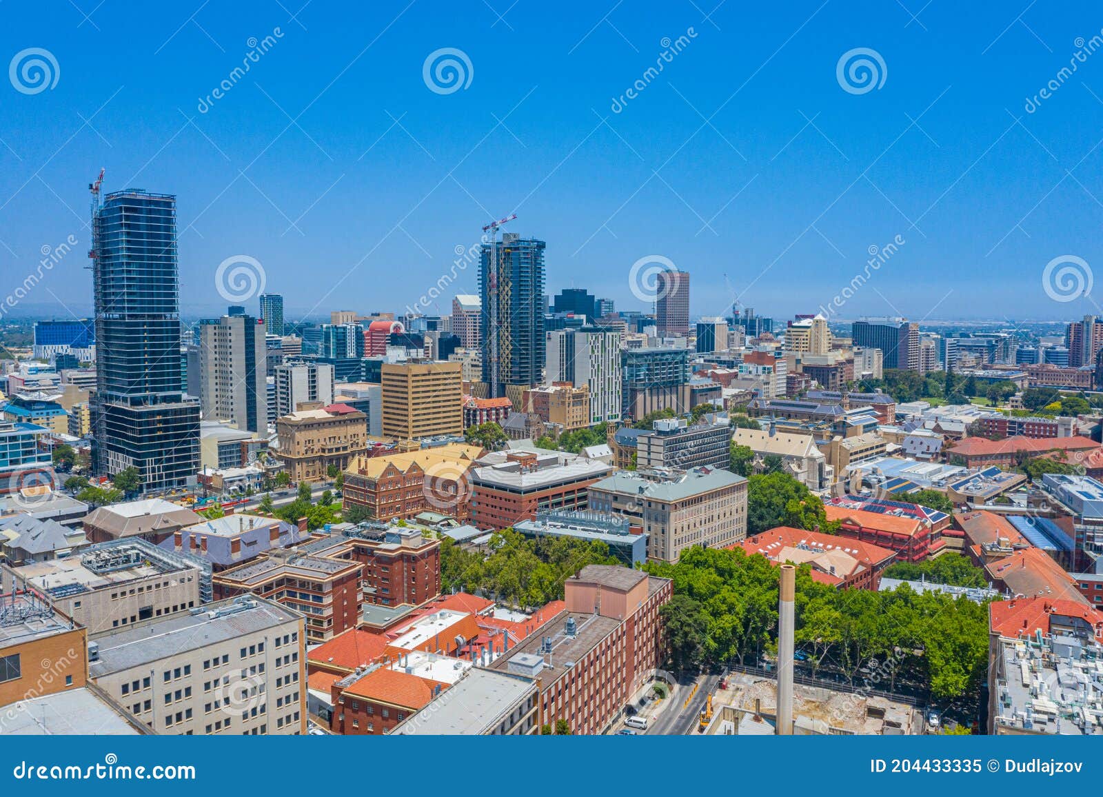 Skyscrapers at Central Business District of Adelaide, Australia ...