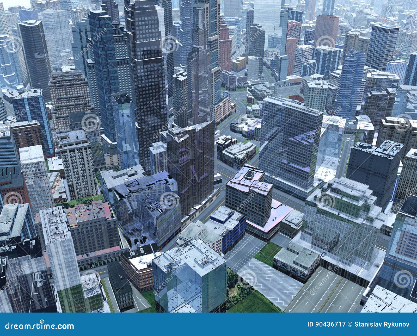 Skyscrapers, City Landscape Stock Image - Image of business, metal ...