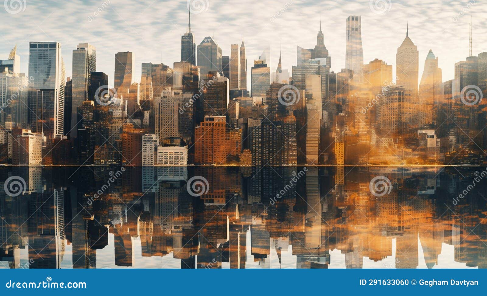 Skyscrapers in the City, Panoramic City View, Buildings and Skyscrapers ...