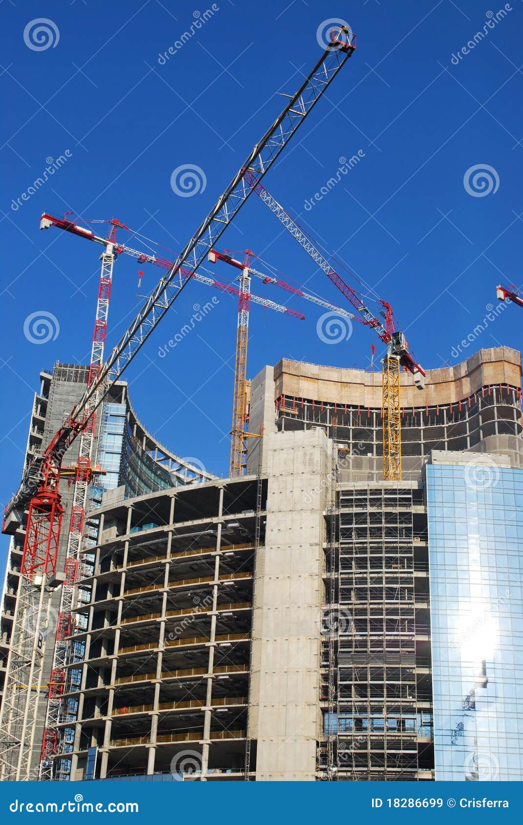 Skyscrapers construction stock image. Image of facade - 18286699