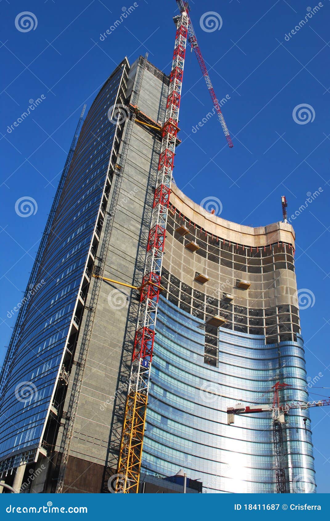 Skyscrapers construction stock image. Image of milan - 18411687