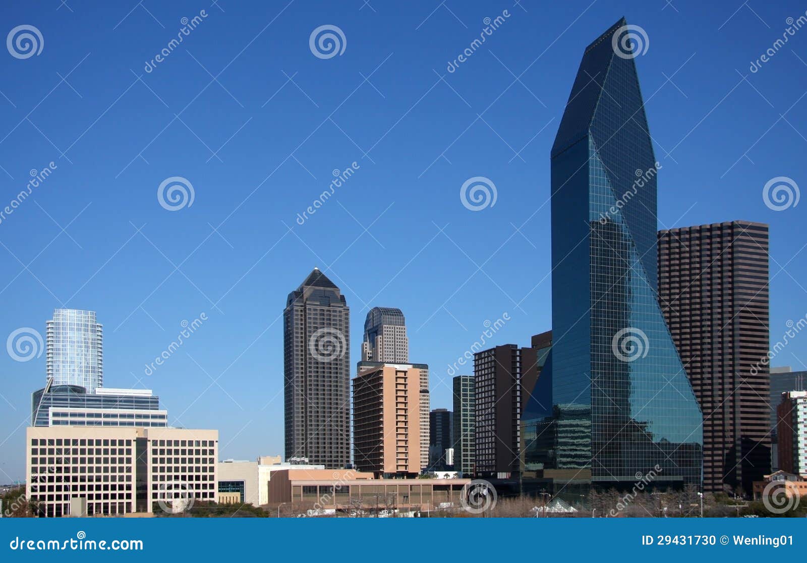 Skyscrapers of Dallas stock photo. Image of sunny, skyline - 29431730