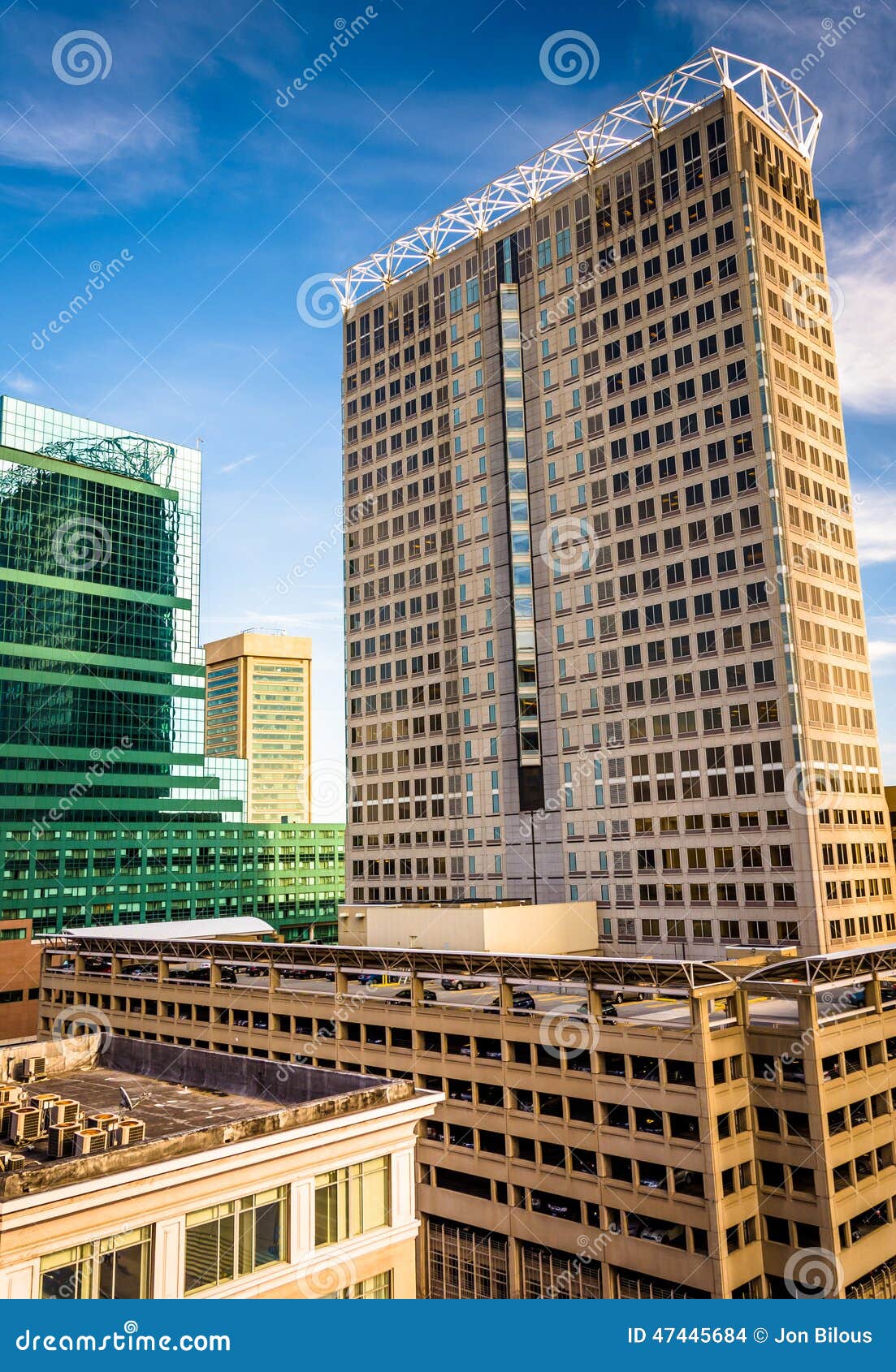 Skyscrapers in Downtown Baltimore, Maryland. Stock Photo - Image of ...