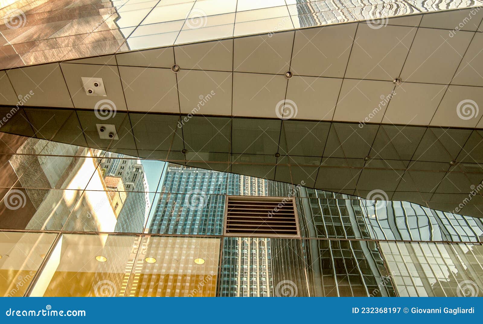 Skyscrapers Geometric Intersections, Manhattan Stock Image - Image of ...