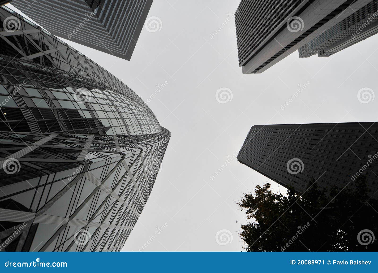 Skyscrapers from the Ground Stock Image - Image of striped, structure ...