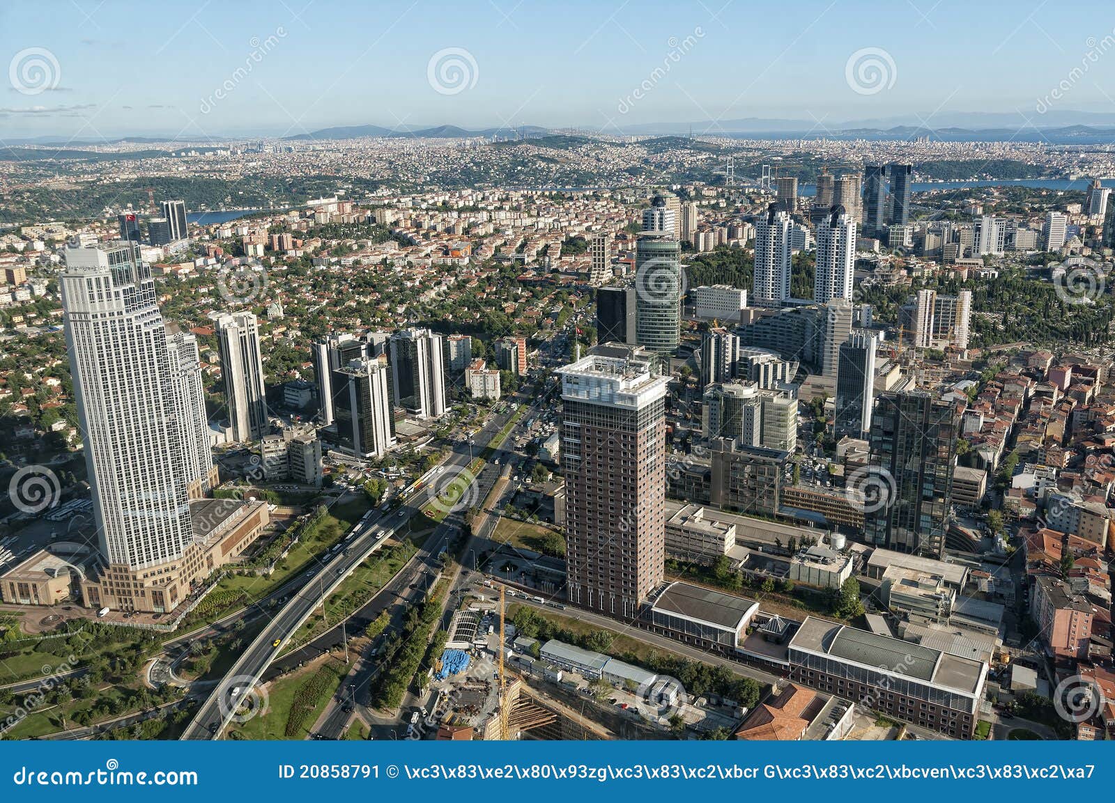 Skyscrapers in Levent, Istanbul - Turkey Stock Image - Image of center ...