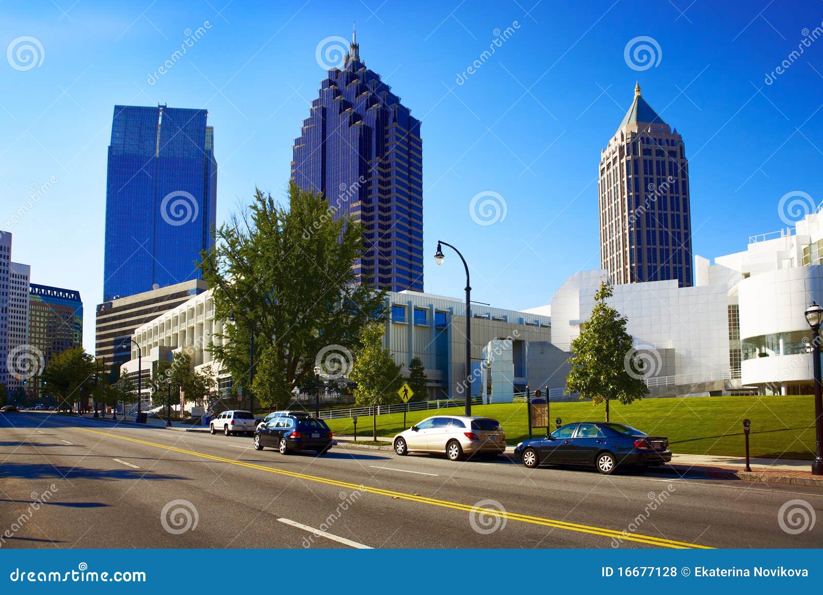 Skyscrapers in Midtown. Atlanta, GA. Stock Photo - Image of sunny ...