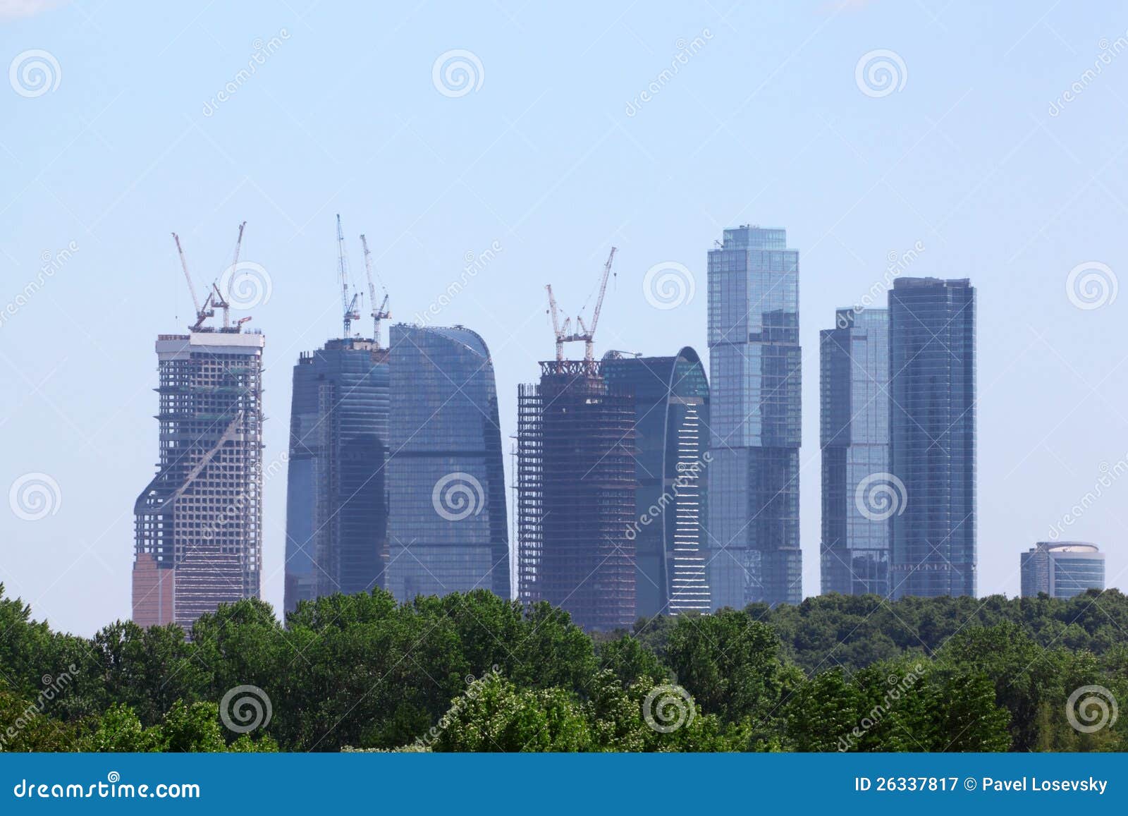Skyscrapers of Moscow City Complex Stock Image - Image of international ...