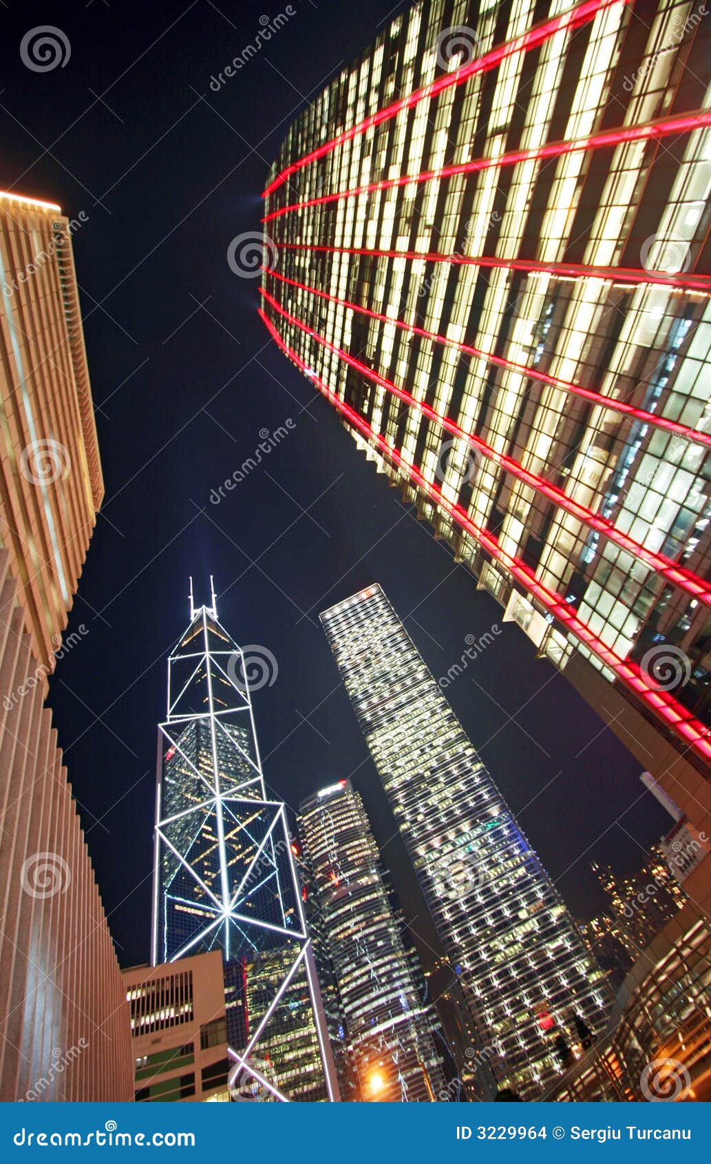 Skyscrapers Night View stock photo. Image of high, hong - 3229964