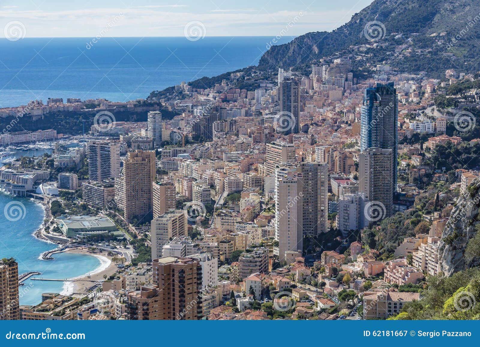 Skyscrapers in Principality of Monaco Stock Image - Image of palm ...